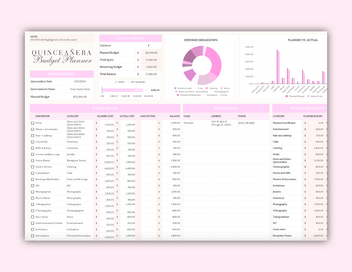FREE Quinceañera planning spreadsheet | The ultimate Quince to-do list ...